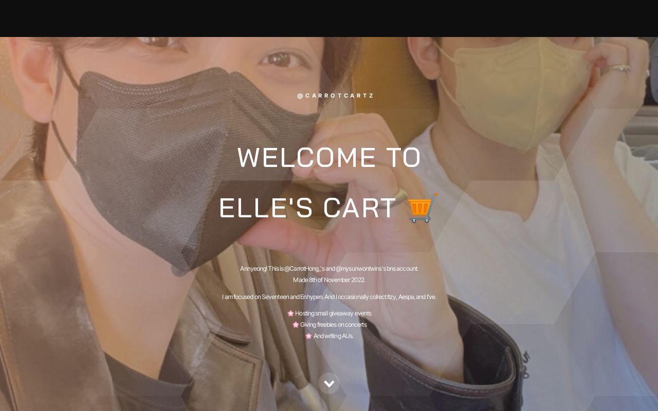 Elle's Cart carrd